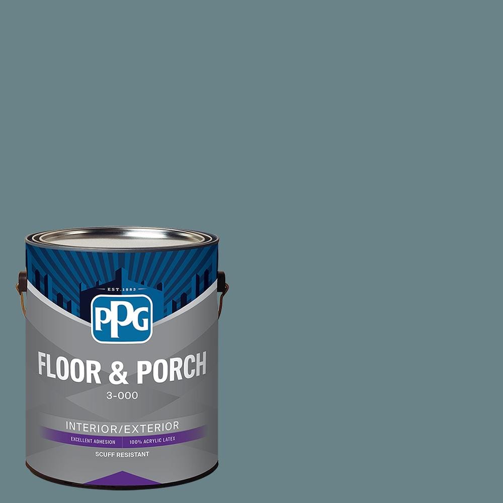 PPG 1 gal. PPG1035-5 Puddle Jumper Satin Interior/Exterior Floor and ...