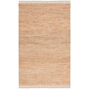 SAFAVIEH Natural Fiber Beige/Ivory 5 ft. x 8 ft. Woven Chevron Area Rug ...