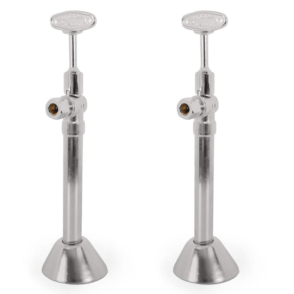 The Plumber's Choice 1/2 in. SWT x 3/8 in. Comp Water Supply Stop Valve ...