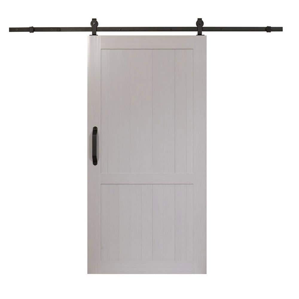 Pinecroft 42 in. x 84 in. Millbrooke Barley H Style PVC Vinyl Barn Door ...