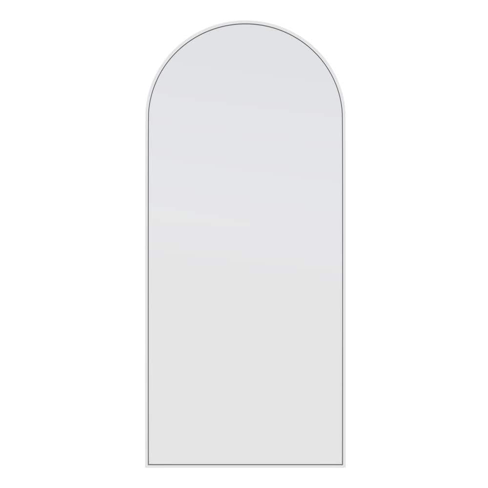 Glass Warehouse 30 in. x 67 in. Arch Leaner Dressing Stainless Steel ...
