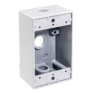 Southwire 1/2 in. Weatherproof 4-Hole Single Gang Box (25-Pack) WB1450 ...