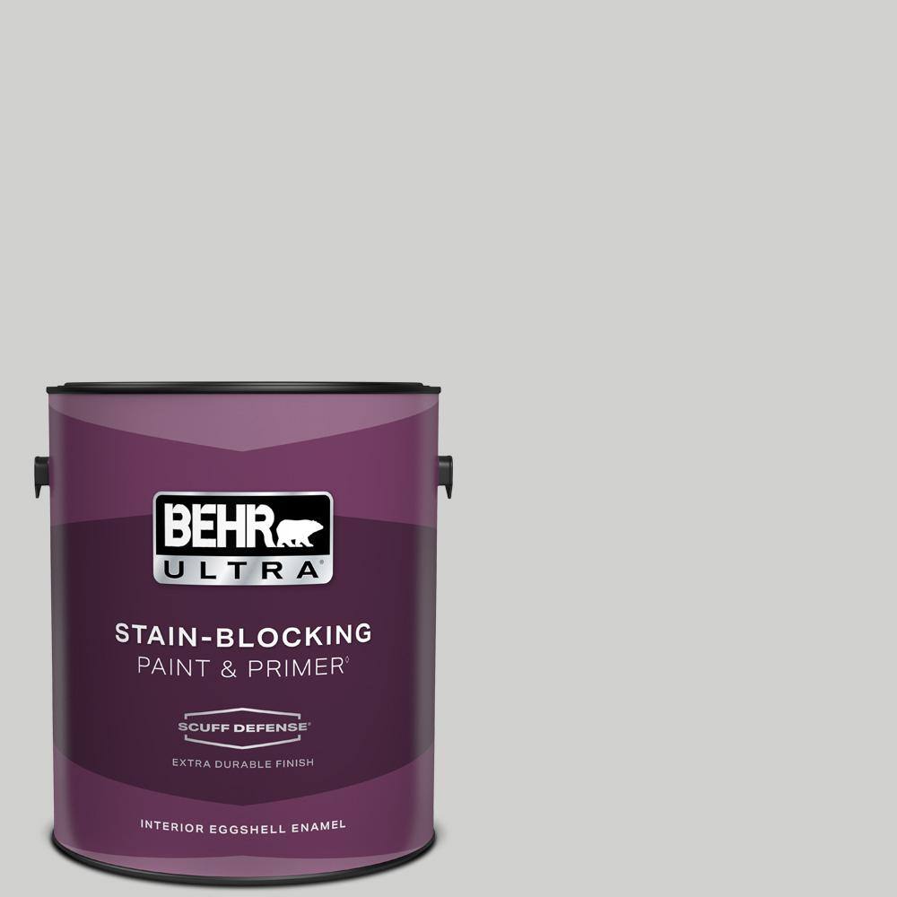 BEHR ULTRA 1 gal. #N520-1 White Metal Extra Durable Eggshell Enamel ...