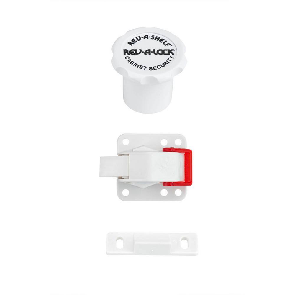 Rev-A-Shelf White Rev-A-Lock Magnetic Child-Safe Cabinet Security ...