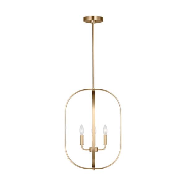 Generation Lighting Loretto 4-Light Satin Brass Transitional Dimmable ...