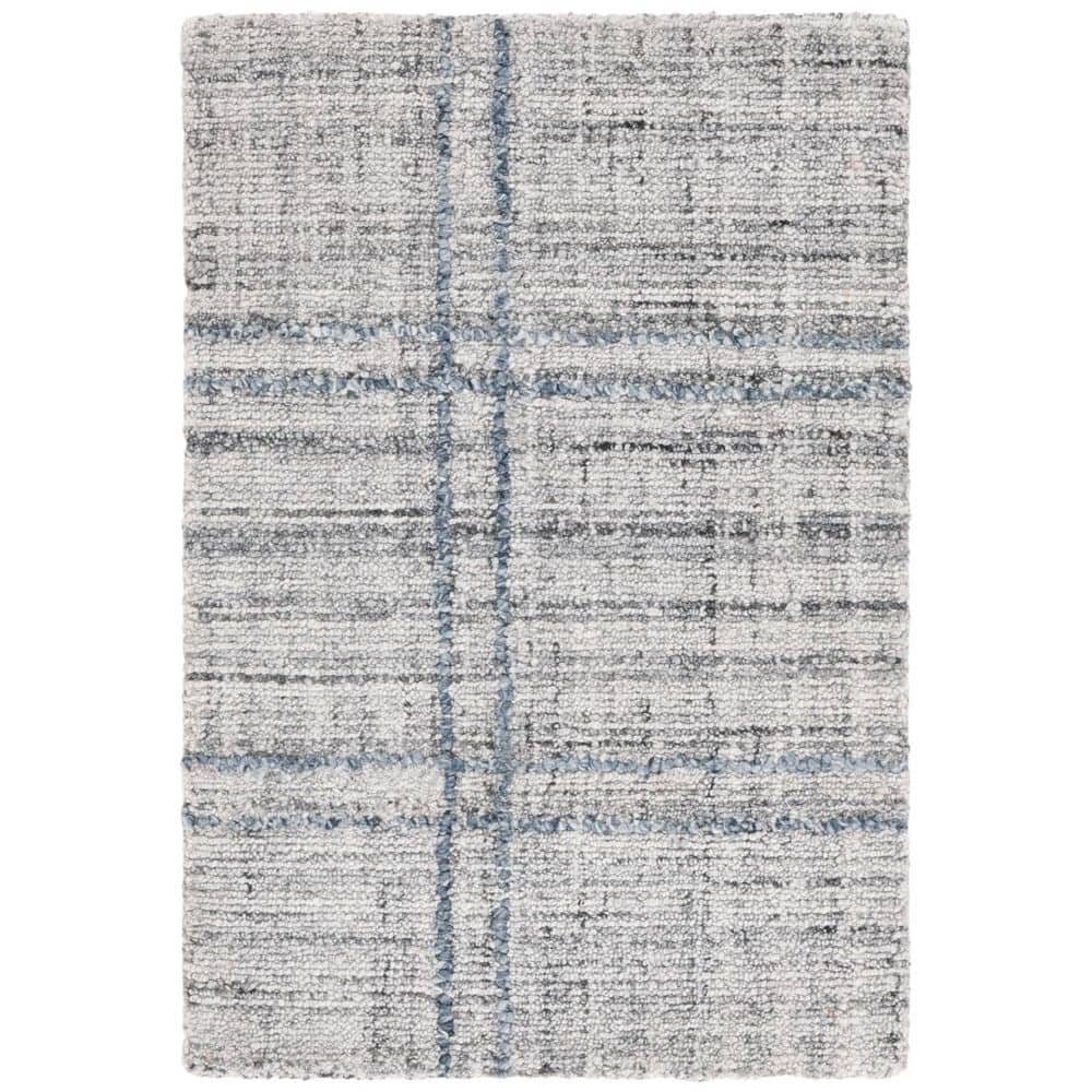 SAFAVIEH Abstract 3 ft. x 5 ft. Dark Gray Geometric Plaid Area Rug ...