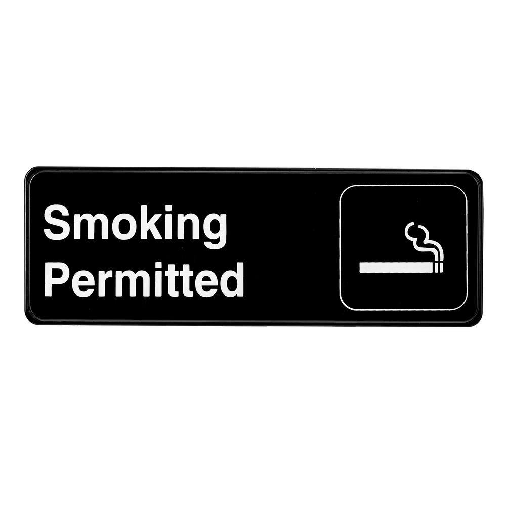 Alpine Industries 9 in. x 3 in. Smoking Permitted Sign (15-Pack) SGN-24 ...