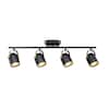 Monteaux Lighting 2.6 ft. Black and Antique Brass Integrated LED Track ...
