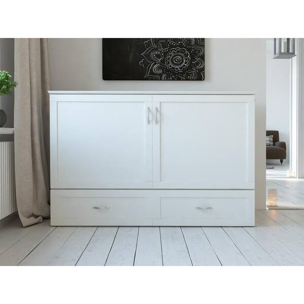 Hamilton murphy bed chest queen white store