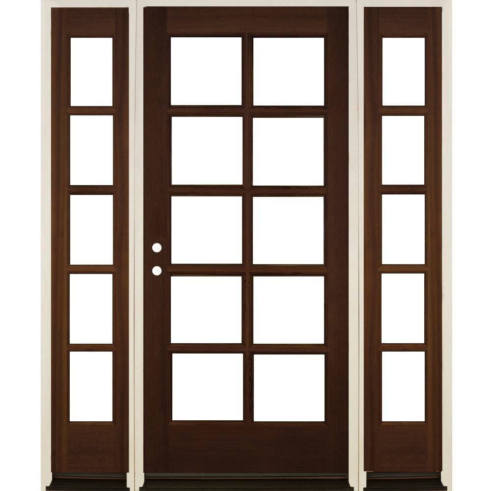 Krosswood Doors 64 in. x 80 in. French RH Full Lite Clear Glass ...