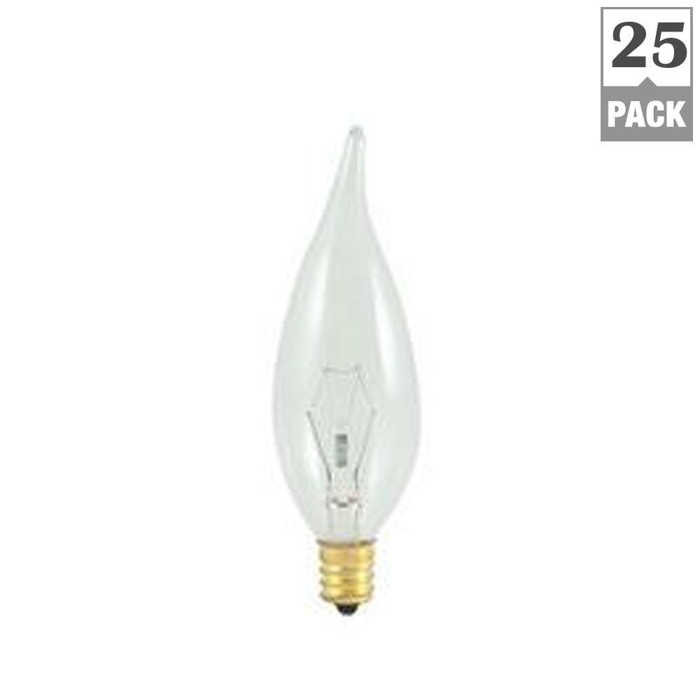 Bulbrite 40-Watt CA10 Clear Dimmable Warm White Light Incandescent ...