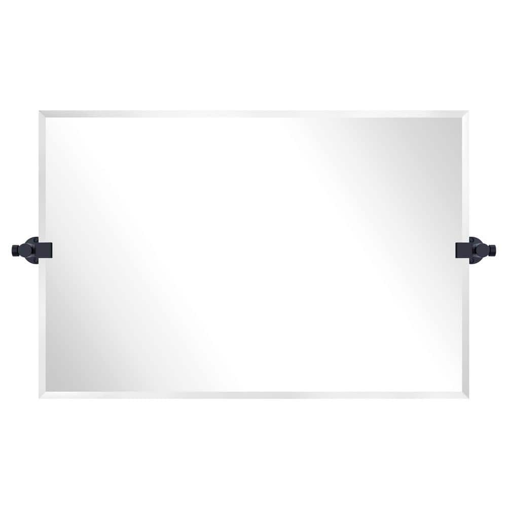 TEHOME Nethery 20 in. W x 30 in. H Rectangular Frameless Beveled Wall ...