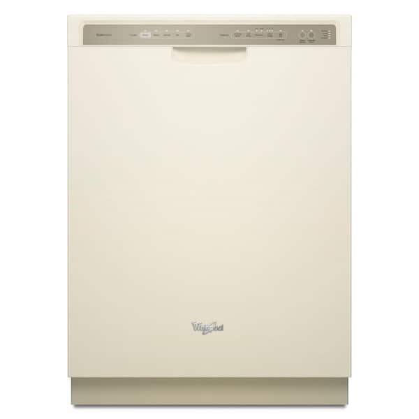 Whirlpool Gold Front Control Dishwasher in Biscuit with Stainless Steel ...