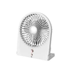 Optimus 7 in. Mini USB Air Cooler Pedestal Fan in White 985116257M ...