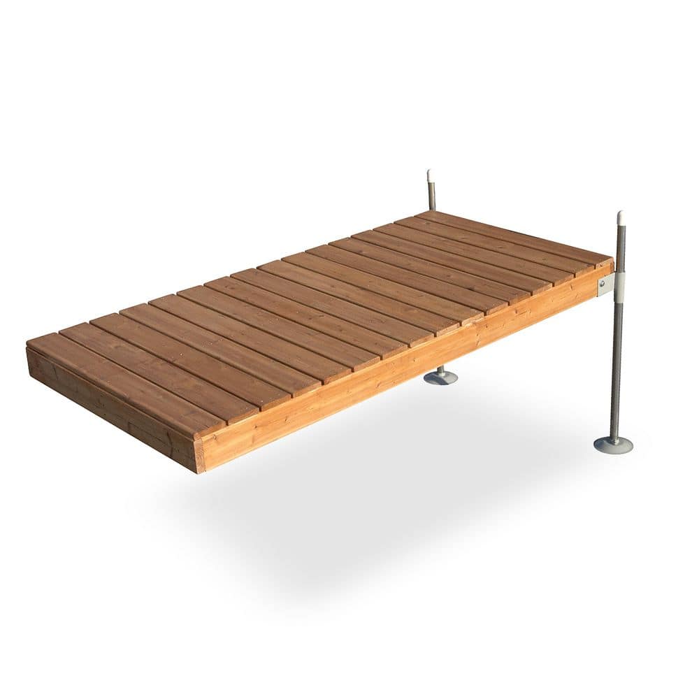 Tommy Docks 8 ft. Straight Cedar Complete Dock Package for DIY Dock ...
