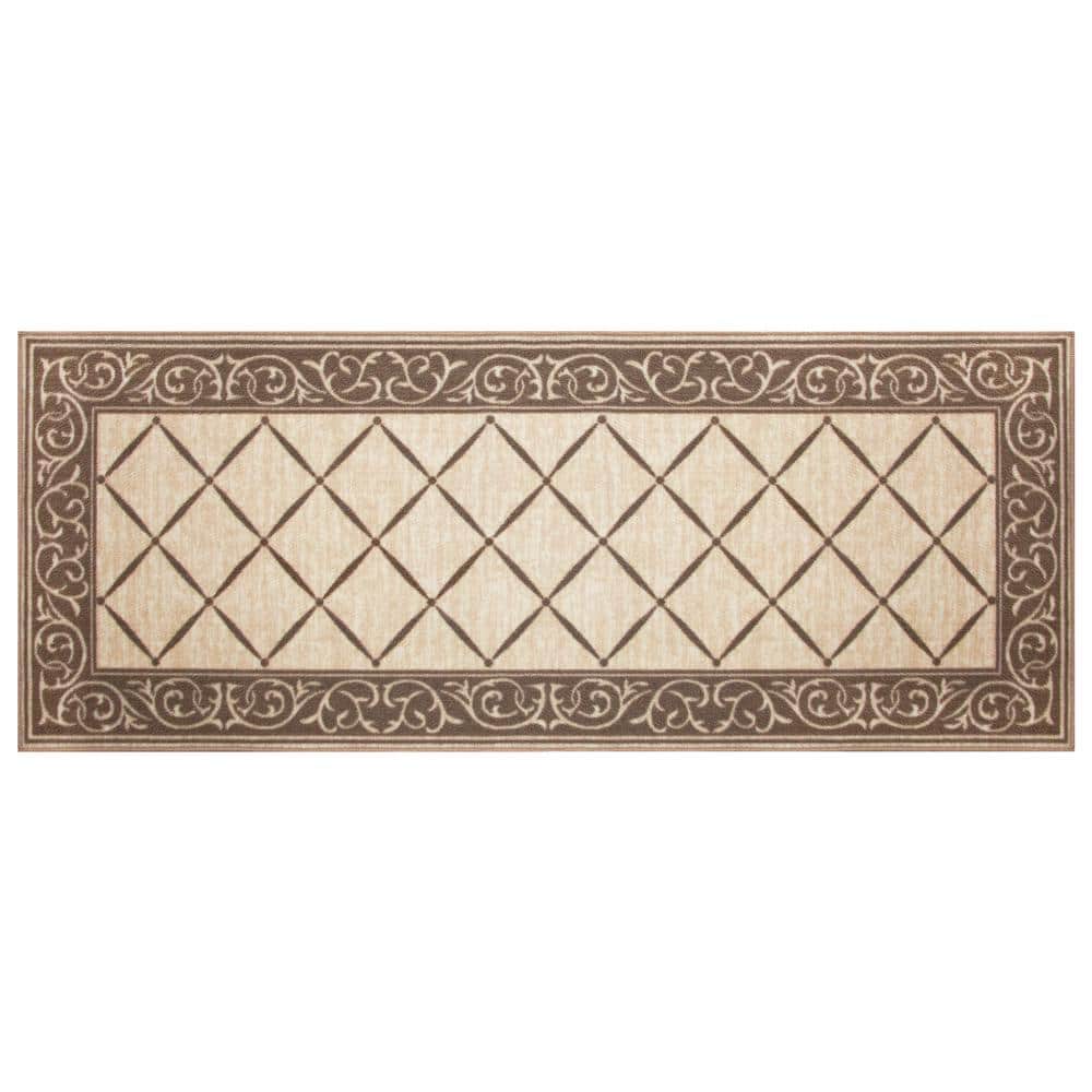 TrafficMaster Horchow Tan 2 ft. x 5 ft. Rectangle Indoor Runner Rug ...