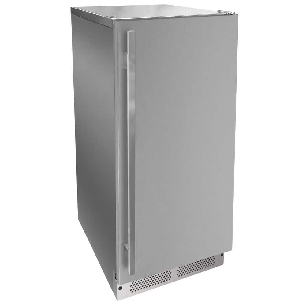 Marvel 15 in. Nugget Ice Machine 27 lbs. Ice Capacity in Stainless Steel Solid Door 15ING-SS01A ...