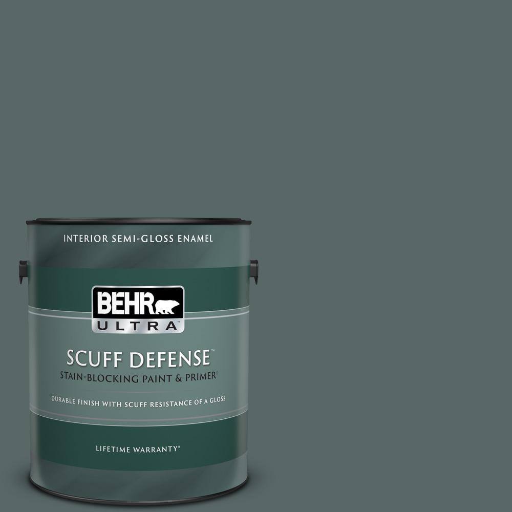 BEHR ULTRA 1 gal. #N440-6 Brooklyn Extra Durable Semi-Gloss Enamel ...