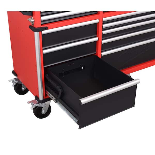 Milwaukee High Capacity 72 in. W x 22 in. D 18-Drawer Mobile Workbench ...