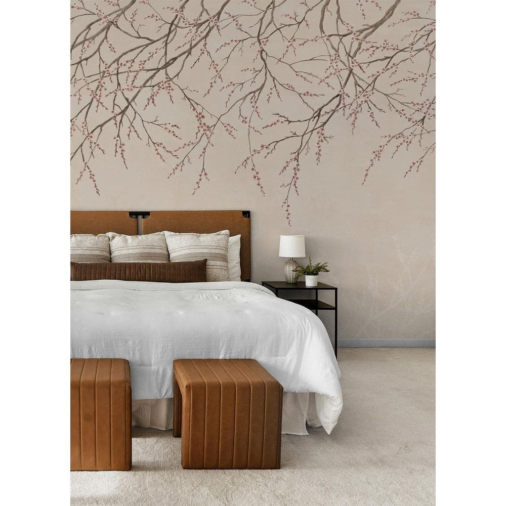 WallPOPs Hanami Pink Self Adhesive Mural SLM6463 - The Home Depot