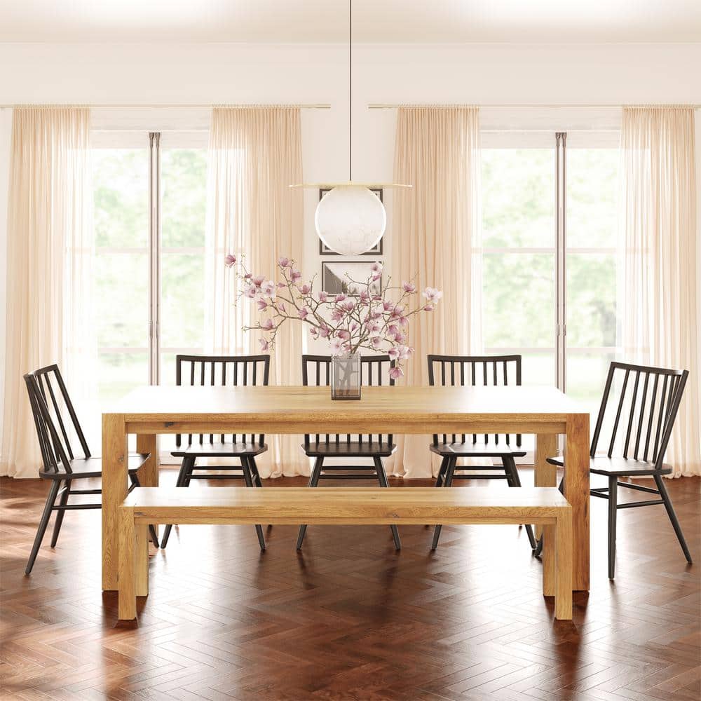 Poly and Bark Festa 82 in. Dining Table DI-653-OAK-82 - The Home Depot