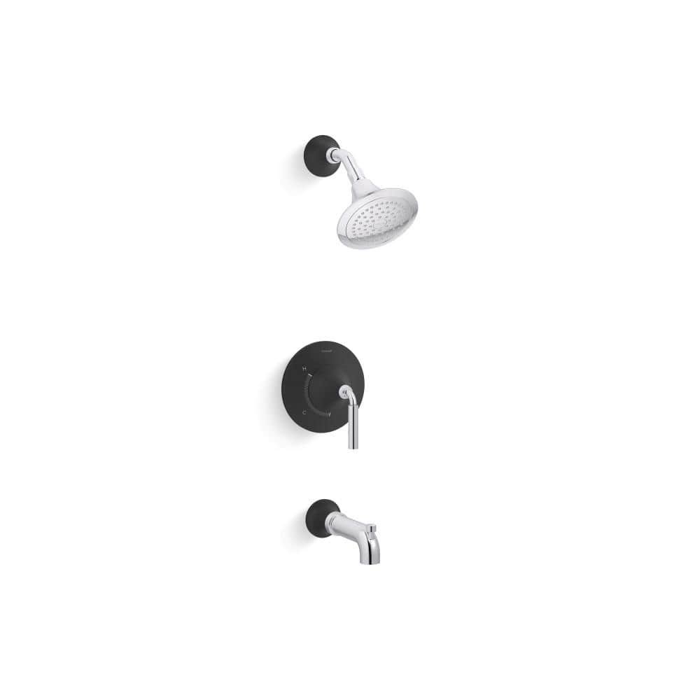 KOHLER Tone 1-Handle Tub and Shower Faucet Trim Kit with 1.75 GPM in ...
