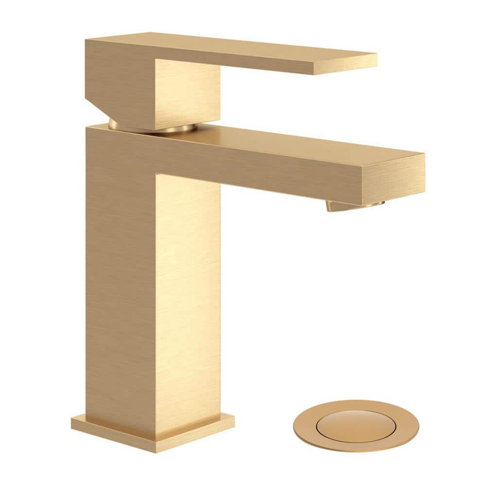 Symmons Duro Single-Handle Single-Hole Bathroom Faucet with Push Pop ...