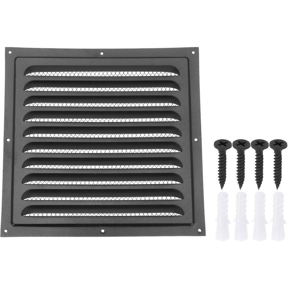 KIWDZFU 10 x 10 Gable Vent Black Stainless Steel Louvered Design with ...