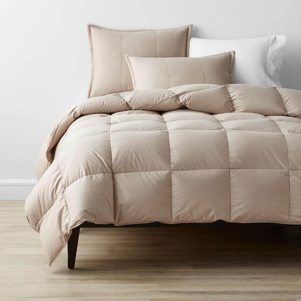 The Company Store LaCrosse Light Warmth Feather Tan Twin Down Comforter ...