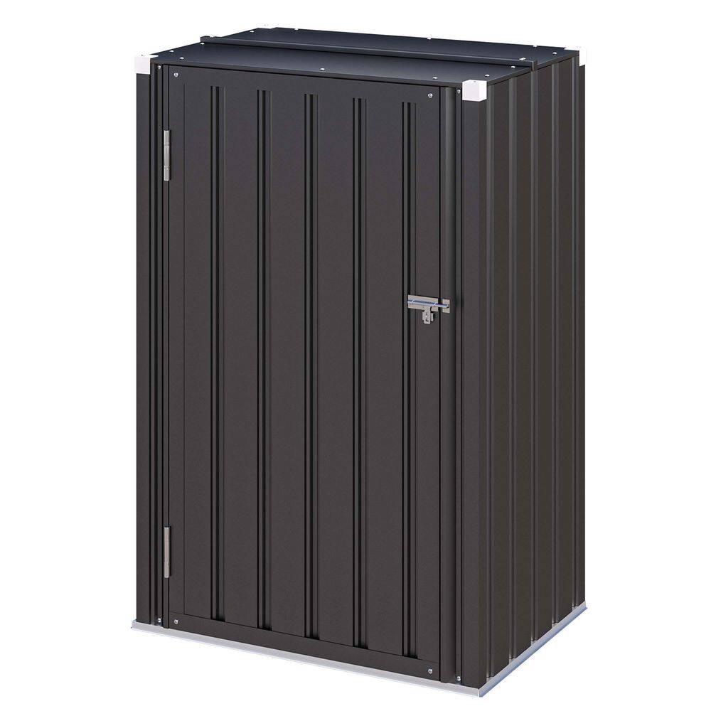 Zeus & Ruta 2 ft. W x 2 ft. D Metal Rectangle Outdoor Storage Shed with ...