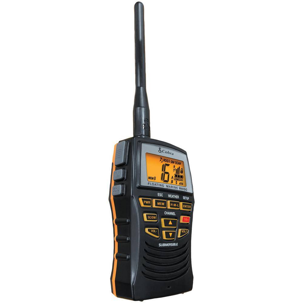 3-Watt Floating VHF Handheld Marine Radio MR HH150 FLT