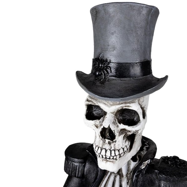 Northlight Skeleton Butler with Tray Standing Halloween Statue-4.5 ...