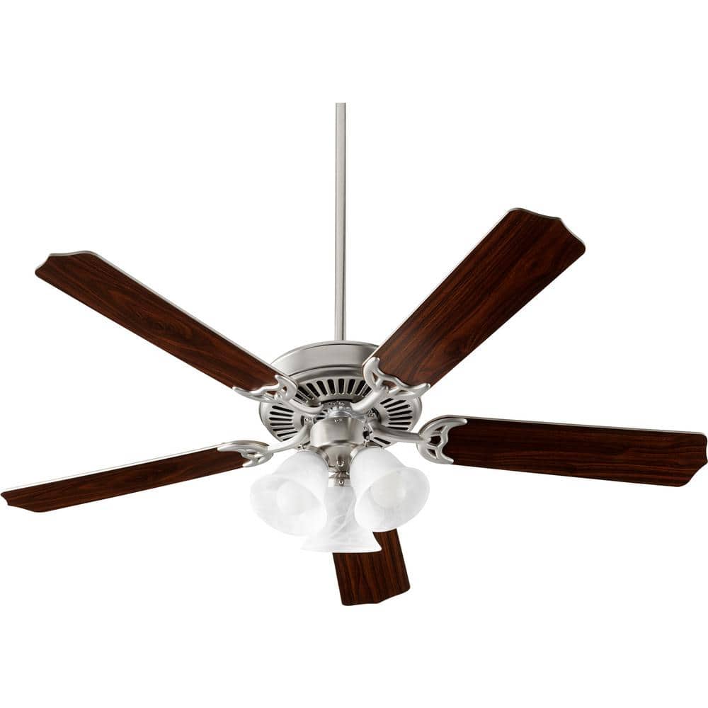 Quorum INTERNATIONAL Capri x 52 in. Indoor Satin Nickel Ceiling Fan ...