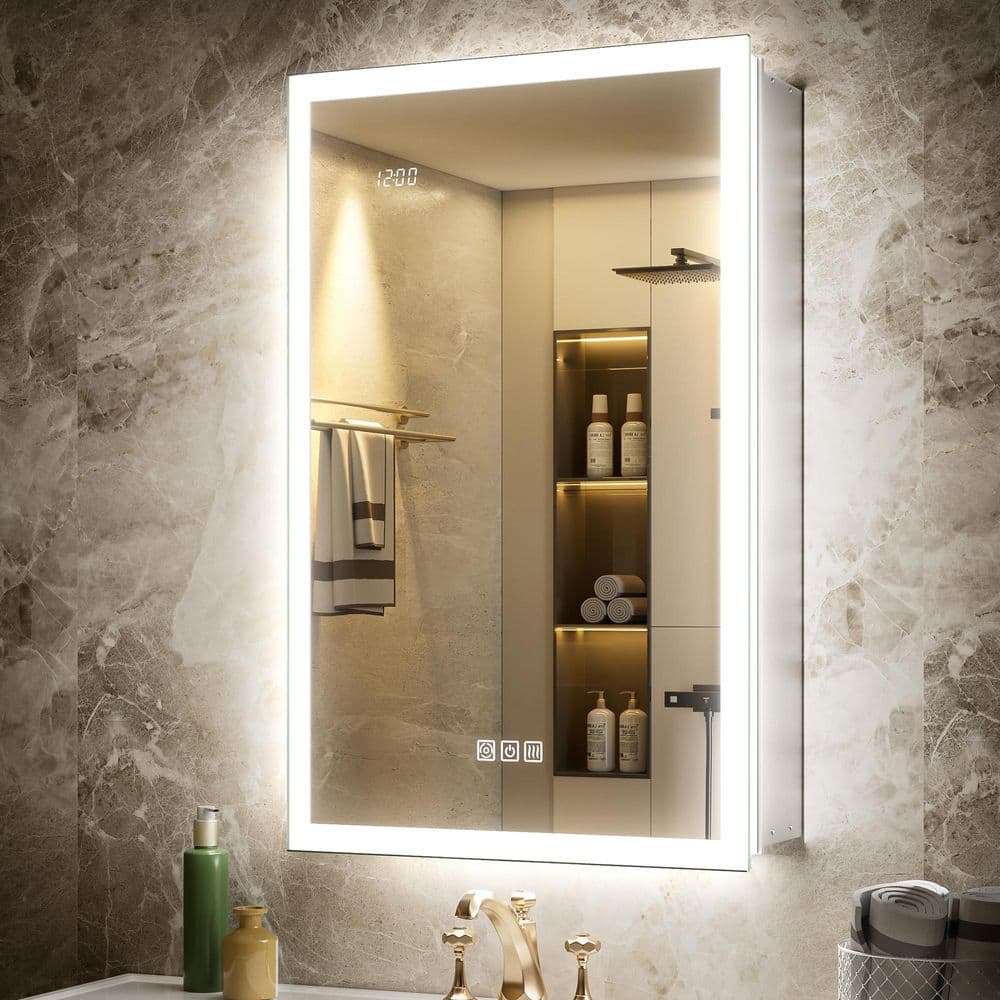 QueenFun Terri 20 in. W x 32 in. H Acrylic LED Front & Back Light ...