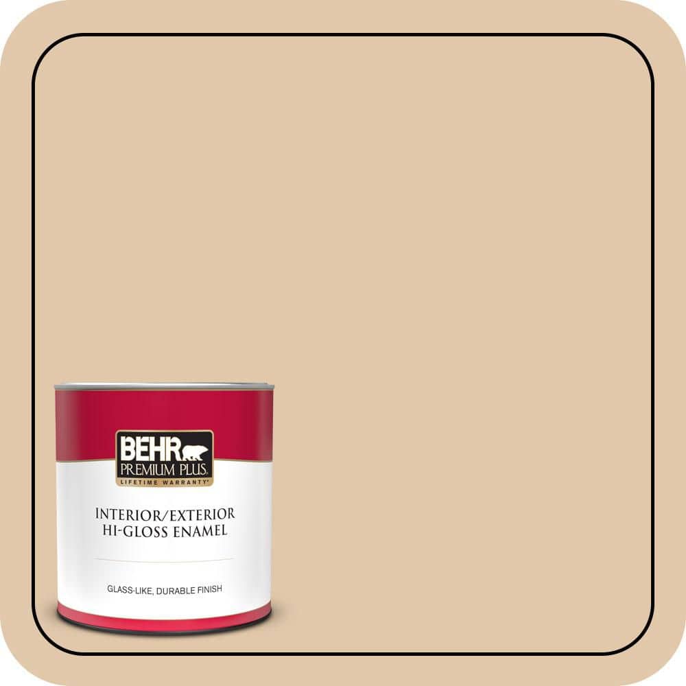 BEHR PREMIUM PLUS 1 qt. #MQ2-08 Irish Cream Hi-Gloss Enamel Interior ...