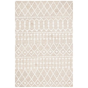 SAFAVIEH Blossom Beige/Ivory 5 ft. x 8 ft. Geometric Aztec Area Rug ...