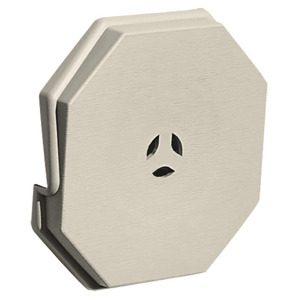 Builders Edge 6.625 in. x 6.625 in. #089 Champagne Surface Mounting ...
