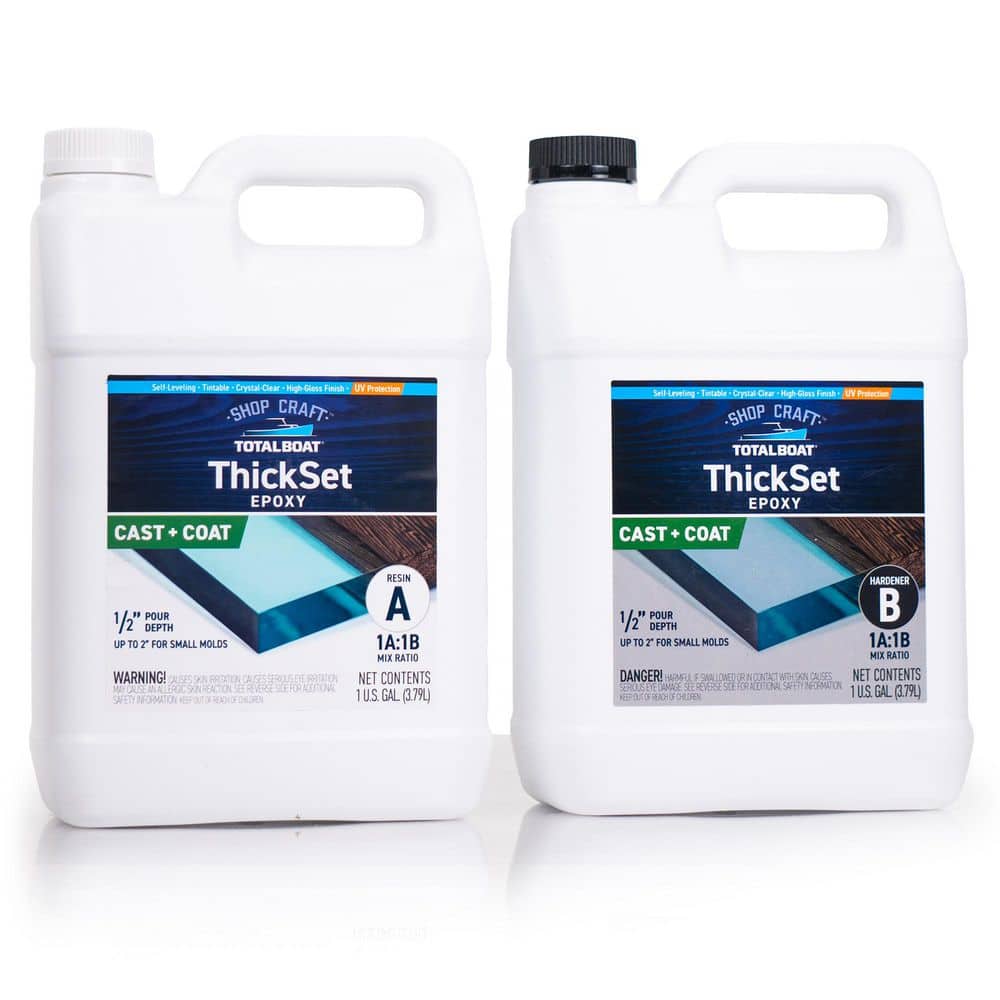 TOTALBOAT ThickSet 2-Gallon Clear Deep Pour Epoxy Resin Kit 521592 ...