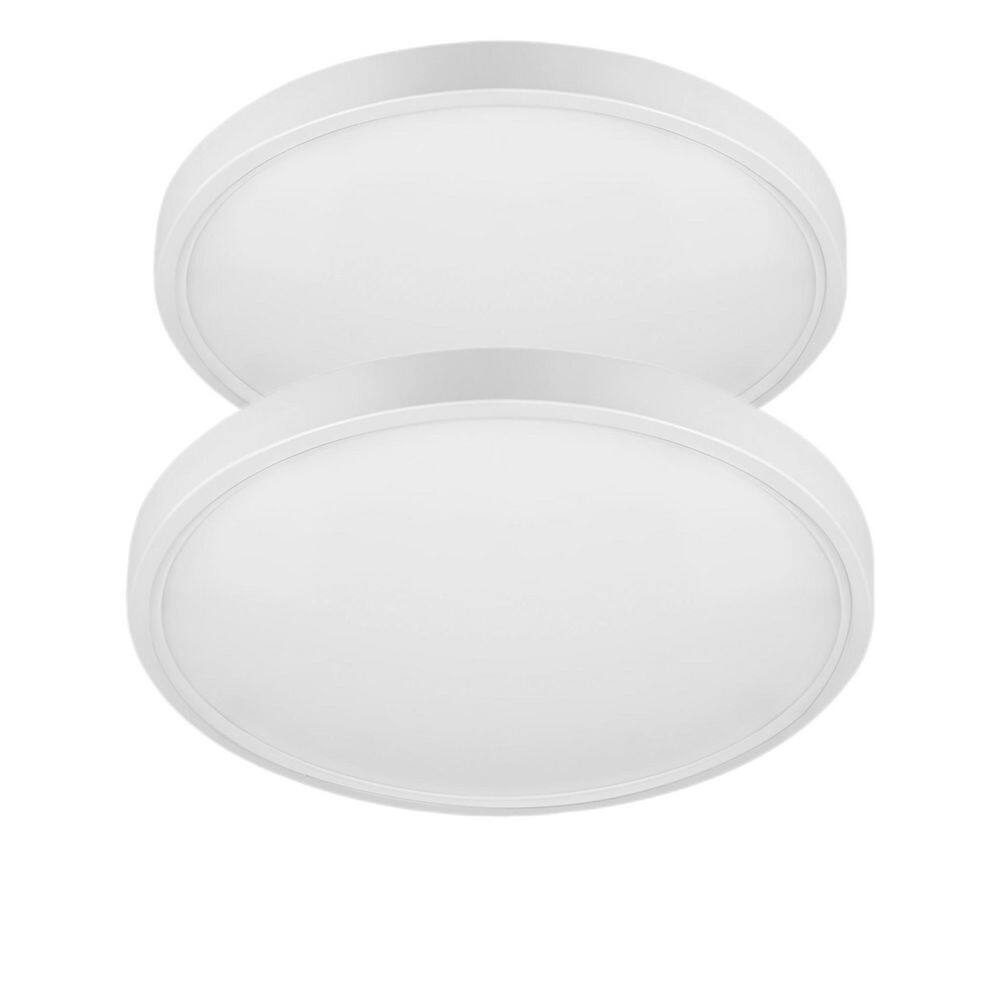 Honbei 2-Pack 12 in. 28-Watt RGB Selectable LED Color Changing Flush ...