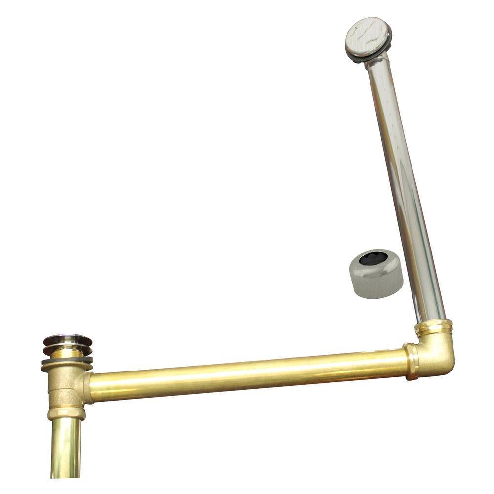 Westbrass ABS/Brass Semi-Exposed Waste and Overflow with Tip-Toe Drain ...