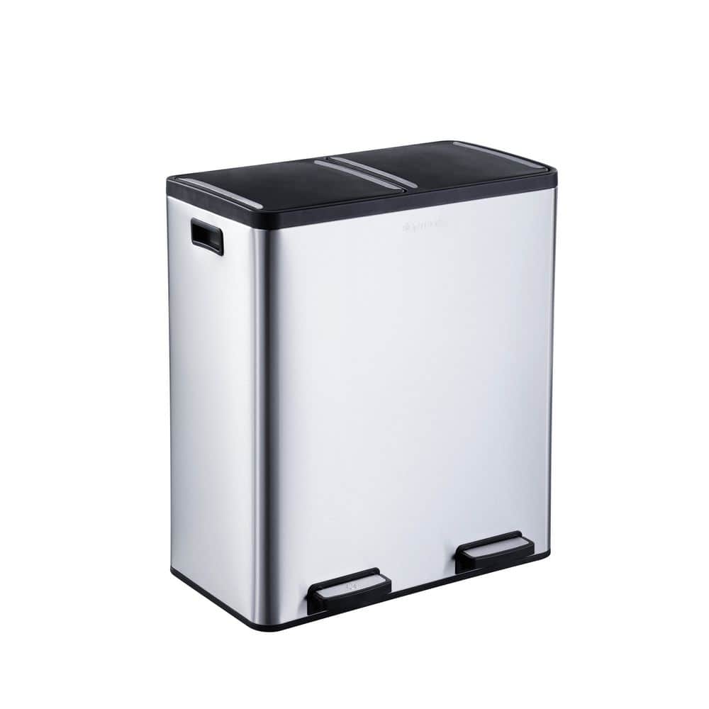 Step N' Sort 18.5 Gal. Large Capacity Dual Trash and Recycling Bin ...