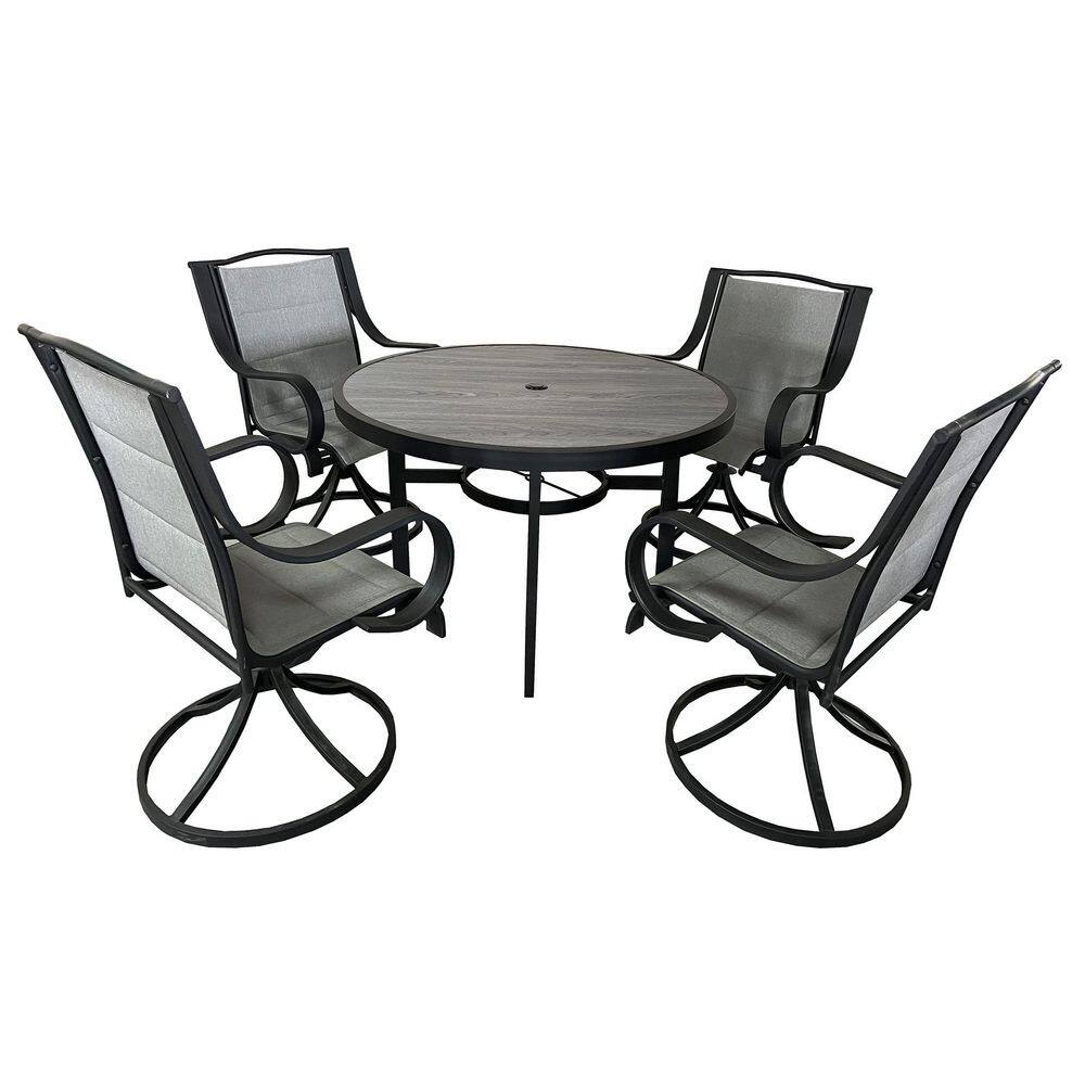 DEKO LIVING 4 Place Seating Outdoor Patio Dining Table and Swivel ...