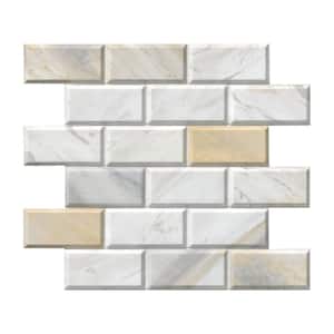 MSI Angora Herringbone 12 in. x 12 in. x 0.38 in. Polished Marble Mesh ...