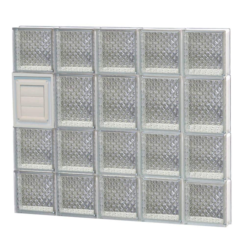 Clearly Secure 28.75 in. x 25 in. x 3.125 in. Frameless Diamond Pattern ...