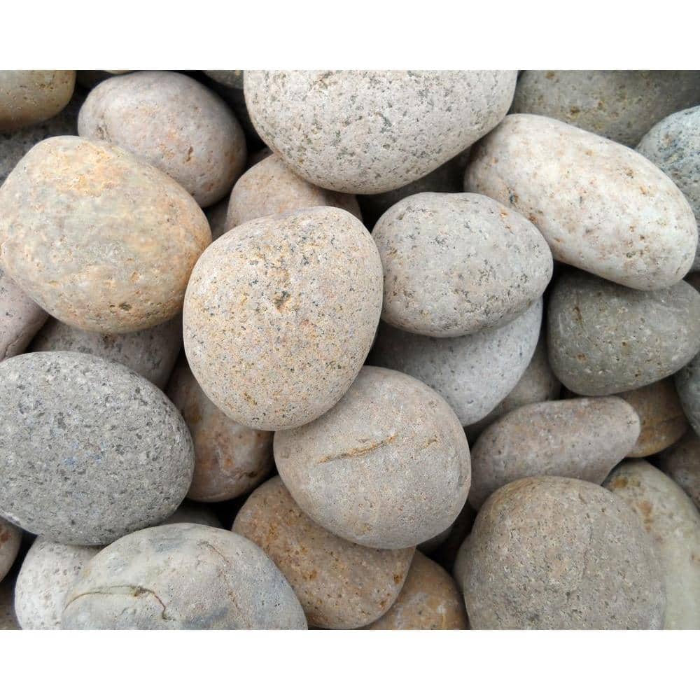Butler Arts 1 in. to 3 in. Medium Buff Mexican Beach Pebble (500 lbs ...