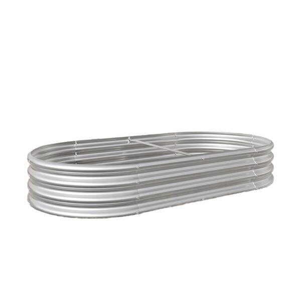 WTVWTV 46x24x12 in Outdoor Reinforced Galvanized Silver Metal Raised ...