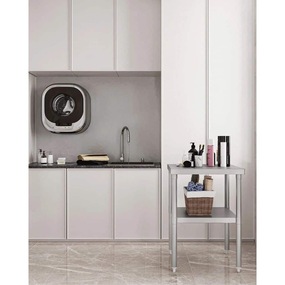 Garvee 24"L x 24"W x 34"H Stainless Steel Work Table-NSF Certified ...