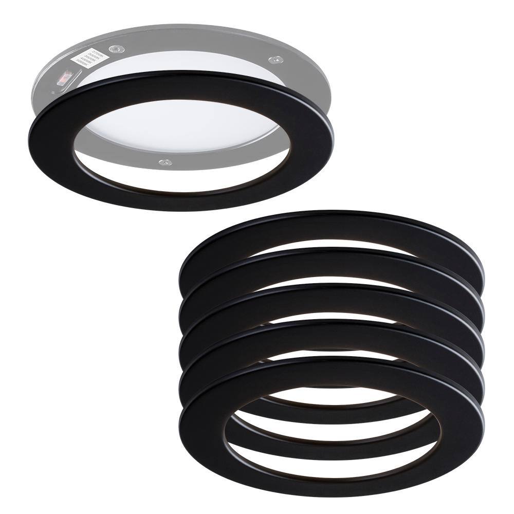 Liteline SPEX Lighting - 6 in. Round Black Trim for Slim Fixtures (6 ...