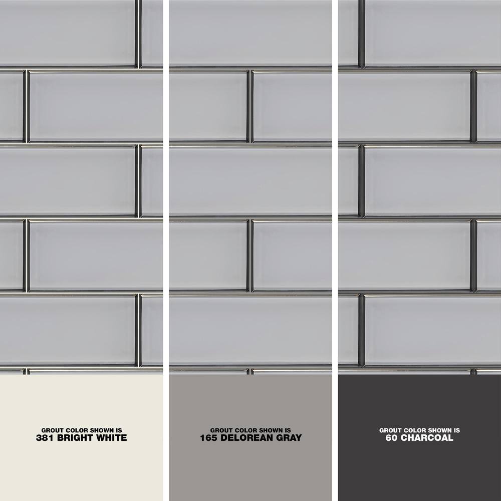 Buy Ice Bevel 4 in. x 11.81 in. Glossy Glass Subway Wall Tile (5 sq. ft ...