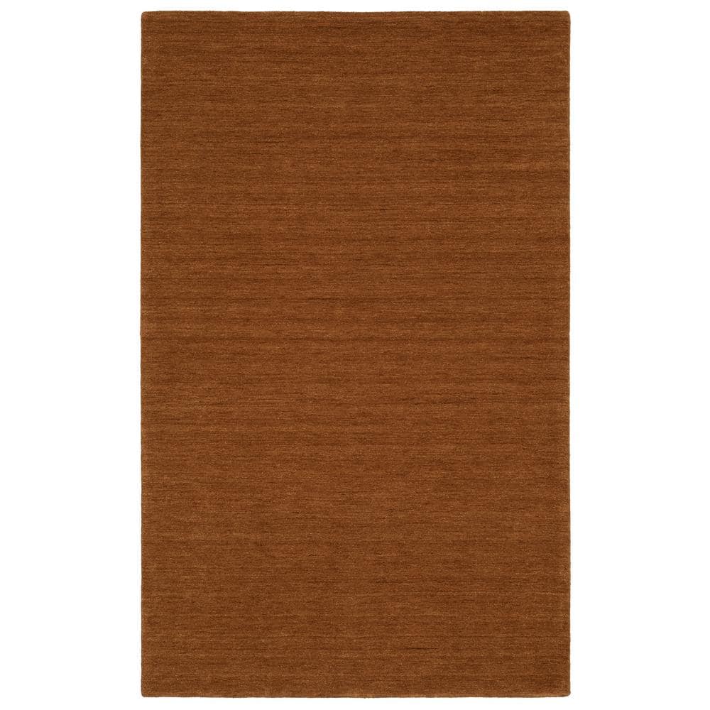 AVERLEY HOME Allaire Rust 5 ft. x 8 ft. Solid Heathered Hand-Crafted ...